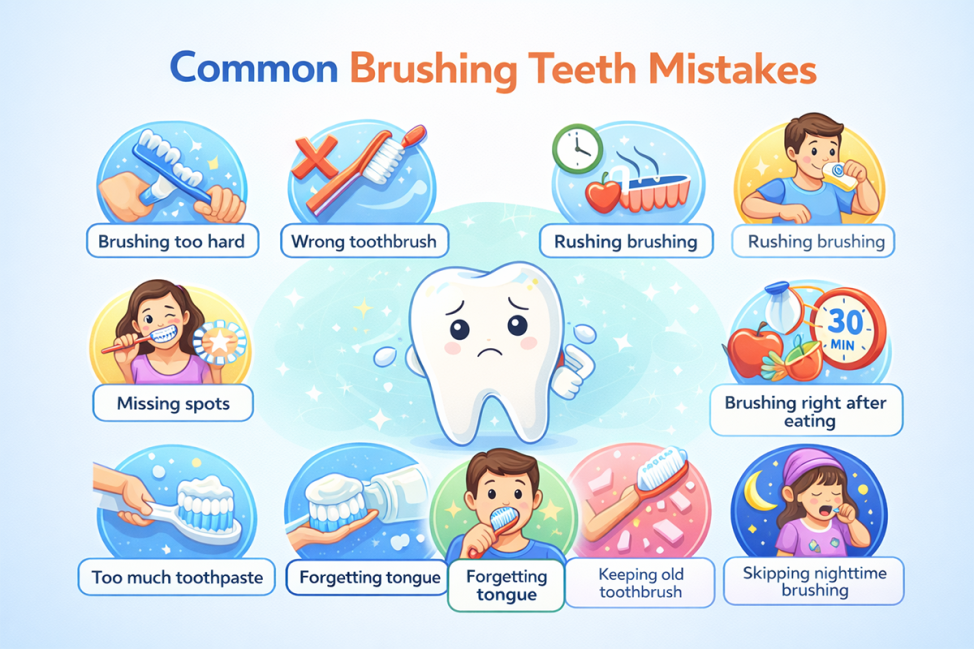 Brushing Teeth Mistakes: 9 Important Errors to Avoid Daily